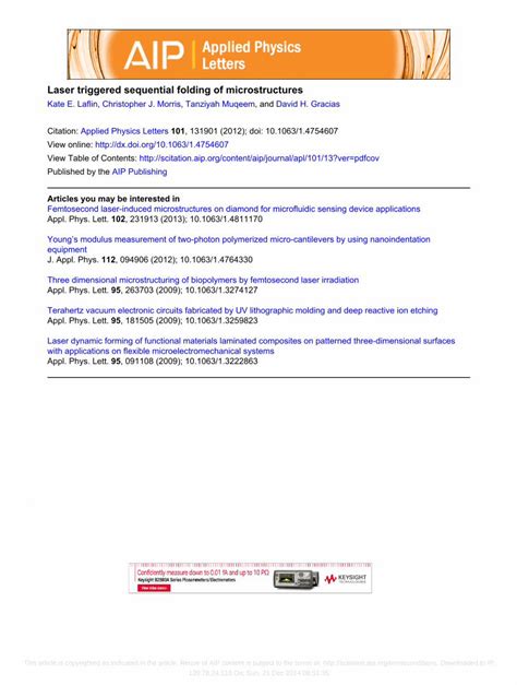 Pdf Laser Triggered Sequential Folding Of Microstructures Dokumen Tips