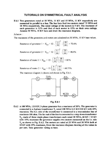 SOLUTION Solved Problems In Symmetrical Fault Analysis Studypool