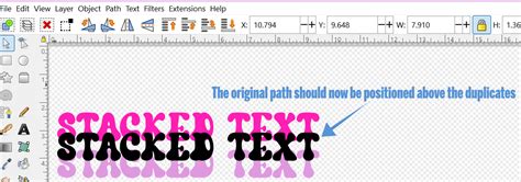 How To Create A Stacked Text Svg Using Inkscape Eldica Digital Designs