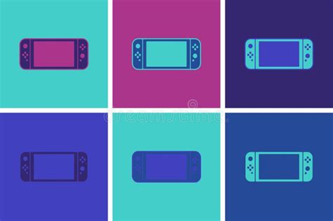 Game Controller Design Template Icon Nintendo Switch Gamepad Pop Art