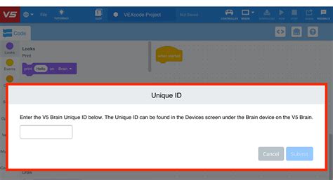 Configuring The V Brain For Coding Over Bluetooth Knowledge Base