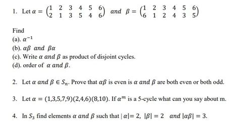 Solved Let α and β Find Chegg
