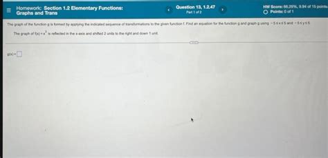 Solved Homework Section 1 2 Elementary Functions Graphs