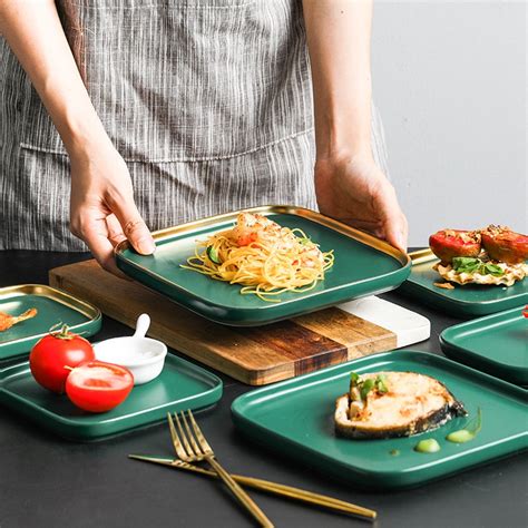 Tableware Ceramic Dinner Plate Set Dish 810 Inch Grandado