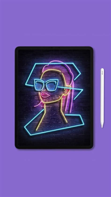 Neon Art In Procreate Video Digital Art Tutorial Digital Drawing Procreate Ipad Art