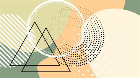 Modern Abstract Art Design With Geometric Shapes Template For