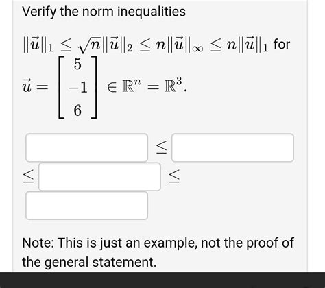 Solved Verify The Norm Inequalities ūſi Svñ ū2