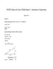 Chapter Introduction To Trignometry Pdf NCERT Solutions For Class Math Chapter