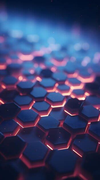 Premium Ai Image Bokeh Hexagonal Background