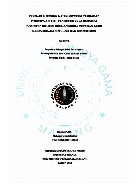 Cd Skripsi Mahendra Raju 1 Pdf