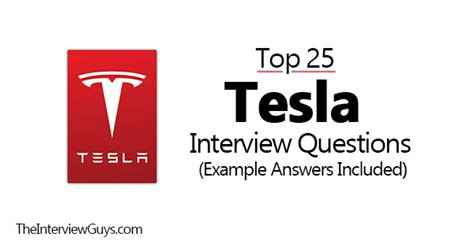 Top Tesla Interview Questions Example Answers Included
