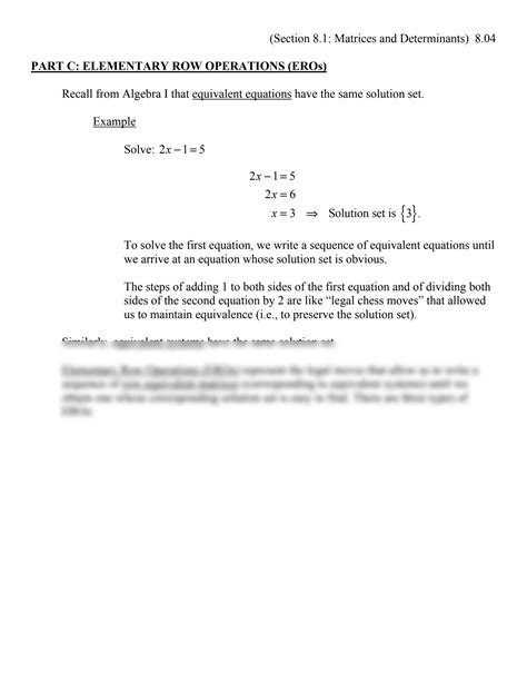 SOLUTION Precalculus Ch Matrices Determinants Part Studypool