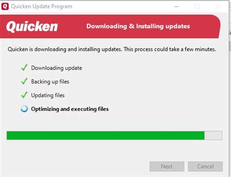 Quicken Update Never Completes — Quicken