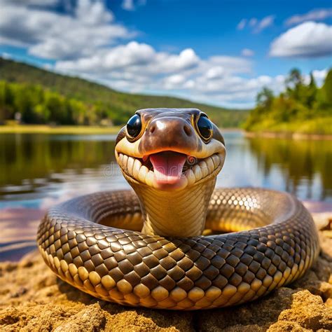 Axanthic Ball Python Jumps Island Stock Illustration Illustration Of