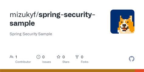 github mizukyf spring security sample spring security sample