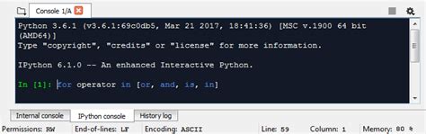 Word Operators Do Not Have A Color Style In The IPython Console Issue Spyder Ide