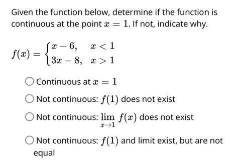 Solved Given The Function Below Determine If The Function