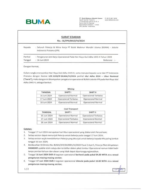 2024 06 Se Ipr 0010 Vi 2024 Pengaturan Jam Kerja Operasional Pada Hari Raya Idul