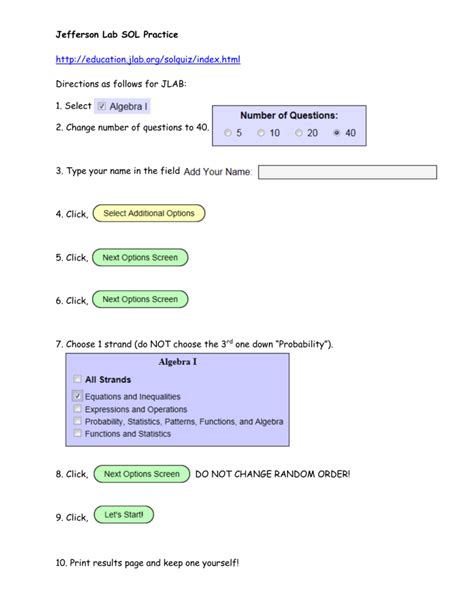 jefferson lab sol practice solquiz index
