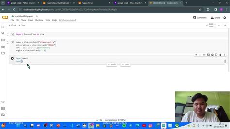 pengenalan tensorflow membuat objek tensor youtube