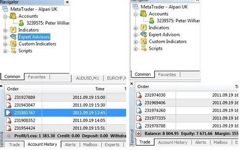 History And History Tab Profit Trading Mql4 And Metatrader 4 Mql4
