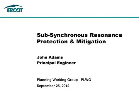 ppt sub synchronous resonance protection and mitigation powerpoint