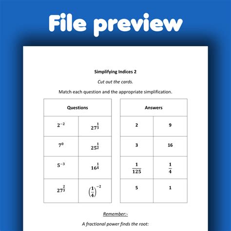 Simplifying Indices Fractional And Negative Andy Lutwyche