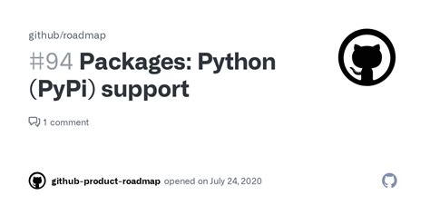 Packages Python PyPi Support Issue Github Roadmap GitHub