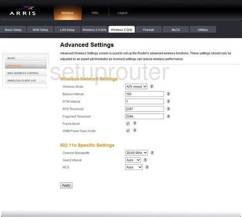 All Screenshots For The Arris DG1670