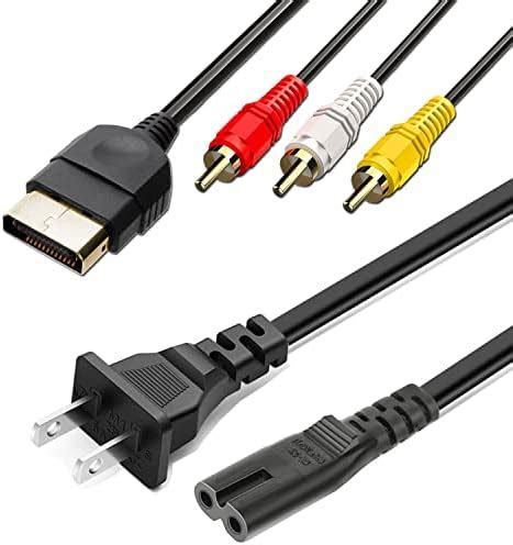 Amazon Com LEAGY Ft AV Cable And Ft AC Power Cord For Xbox Video Games
