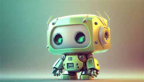 A Wonderful Cute Robotics Image Created Stock Illustration