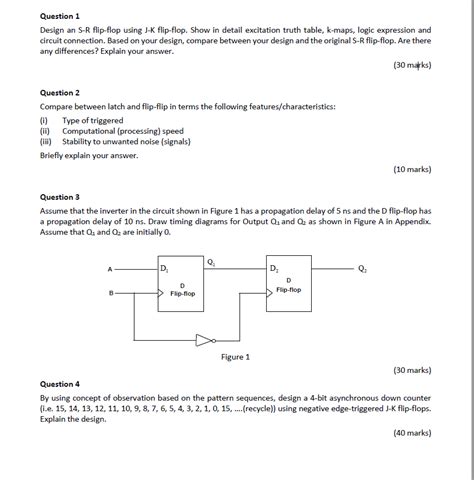 Solved Question Design An S R Flip Flop Using J K Chegg Com