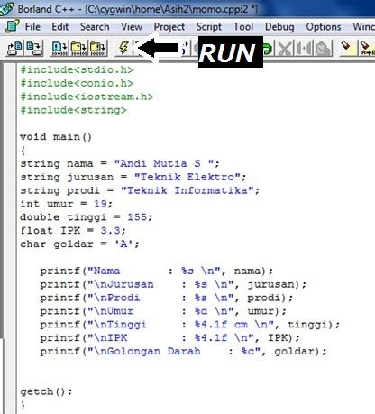 Another Side Of Me Membuat Program Sederhana Menggunakan Borland C