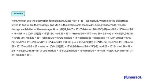 SOLVED The Following Phrase Was Encrypted With The Two Key Encryption Method We Discussed Using