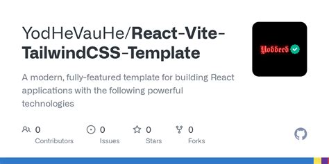 Github Yodhevauhe React Vite Tailwindcss Template A Modern Fully