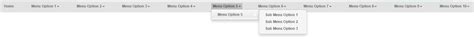 Html Horizontal CSS Menu With Sub Menu Drop Down Is Not Aligning When Scrolling Stack Overflow