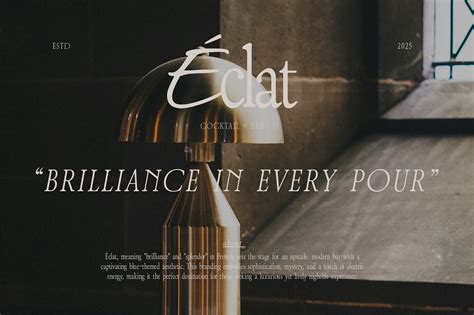 Éclat Cocktail Bar Branding Design Behance