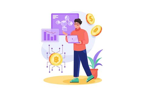 Blockchain Technology Illustration Concept 8128842 Vector Art At Vecteezy