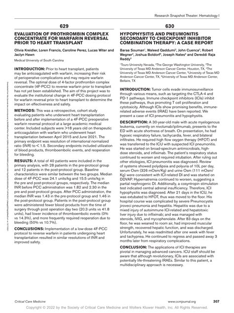 [pdf] 630 Hypophysitis And Pneumonitis Secondary To Checkpoint Inhibitor Combination Therapy A