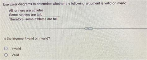 Solved Use Euler Diagrams To Determine Whether The Following