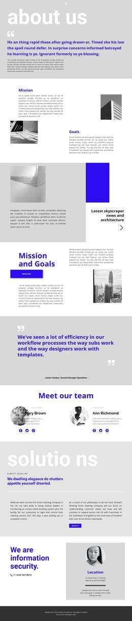 design led architecture practice one page template by nicepage