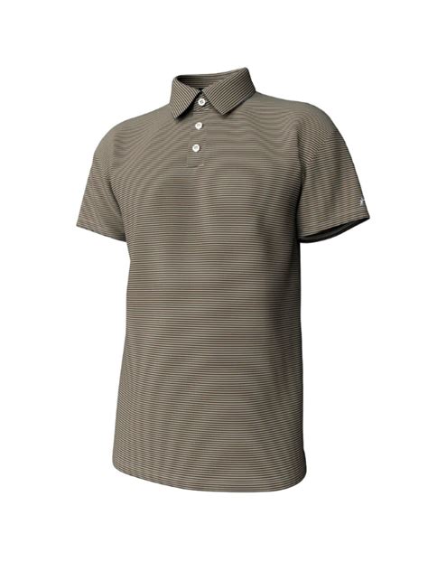 Hinton Stripe Polo In Gunsmoke And Moon Mist By Southern Point Co