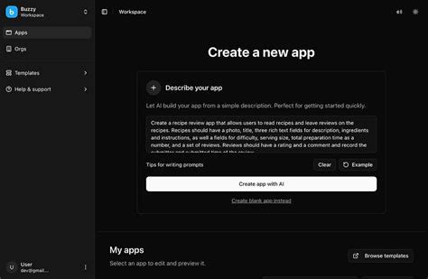 Buzzy Idea To App In Minutes With Ai