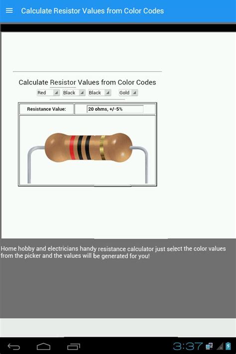 Calculate Resistor Values Apk For Android Download