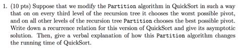 Solved 1 10 Pts Suppose That We Modify The Partition