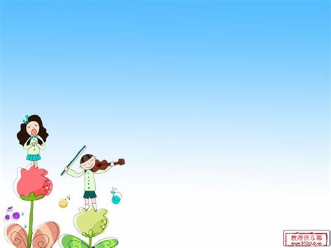 唱歌的儿童音乐课件背景图片 好看ppt模板网