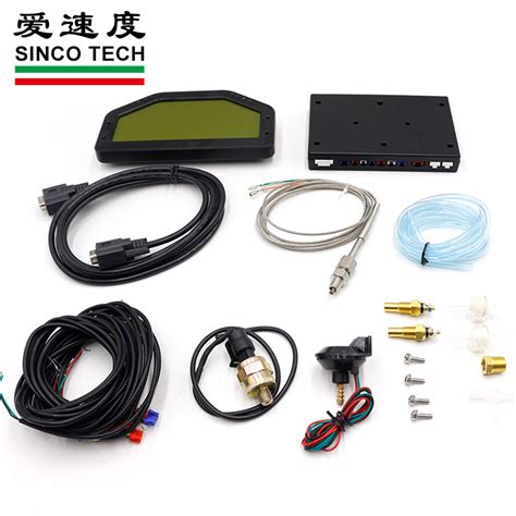 Do908 Dash Race Display Sensor Kit Dashboard Lcd Screen Gauge Meter With Wire Harness