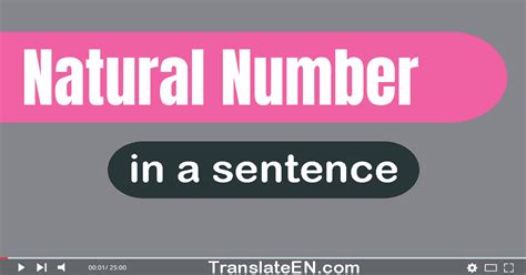 Natural Number In A Sentence