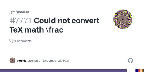 Could Not Convert Tex Math Frac · Issue 7771 · Jgmpandoc · Github