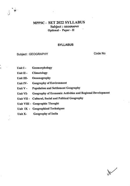 Nta Ugc Net Jrf 80 Geography New Updated Syllabus Pdf